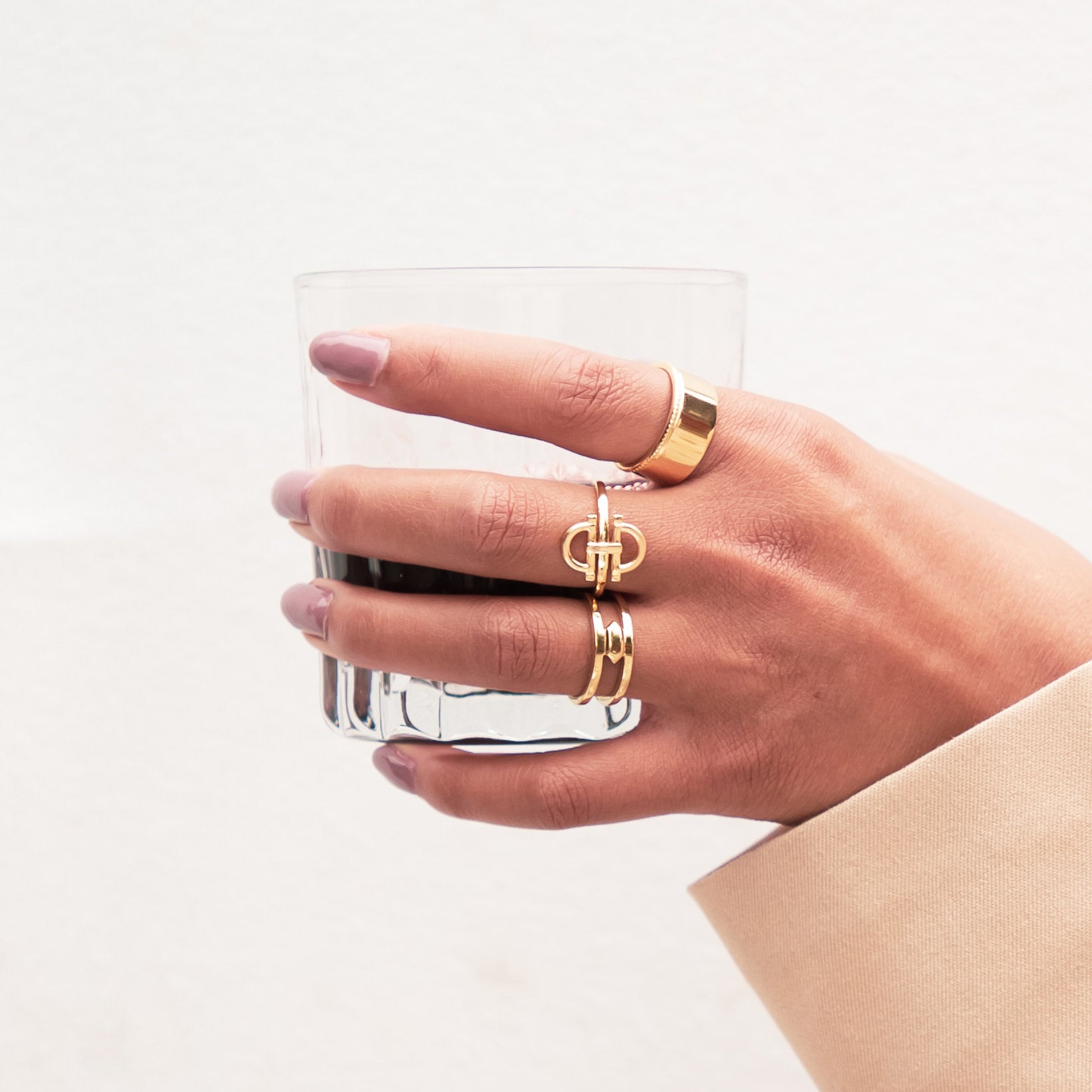 14k Gold Vermeil Lock Link Ring - Shop Lausanne Modern Jewelry ...